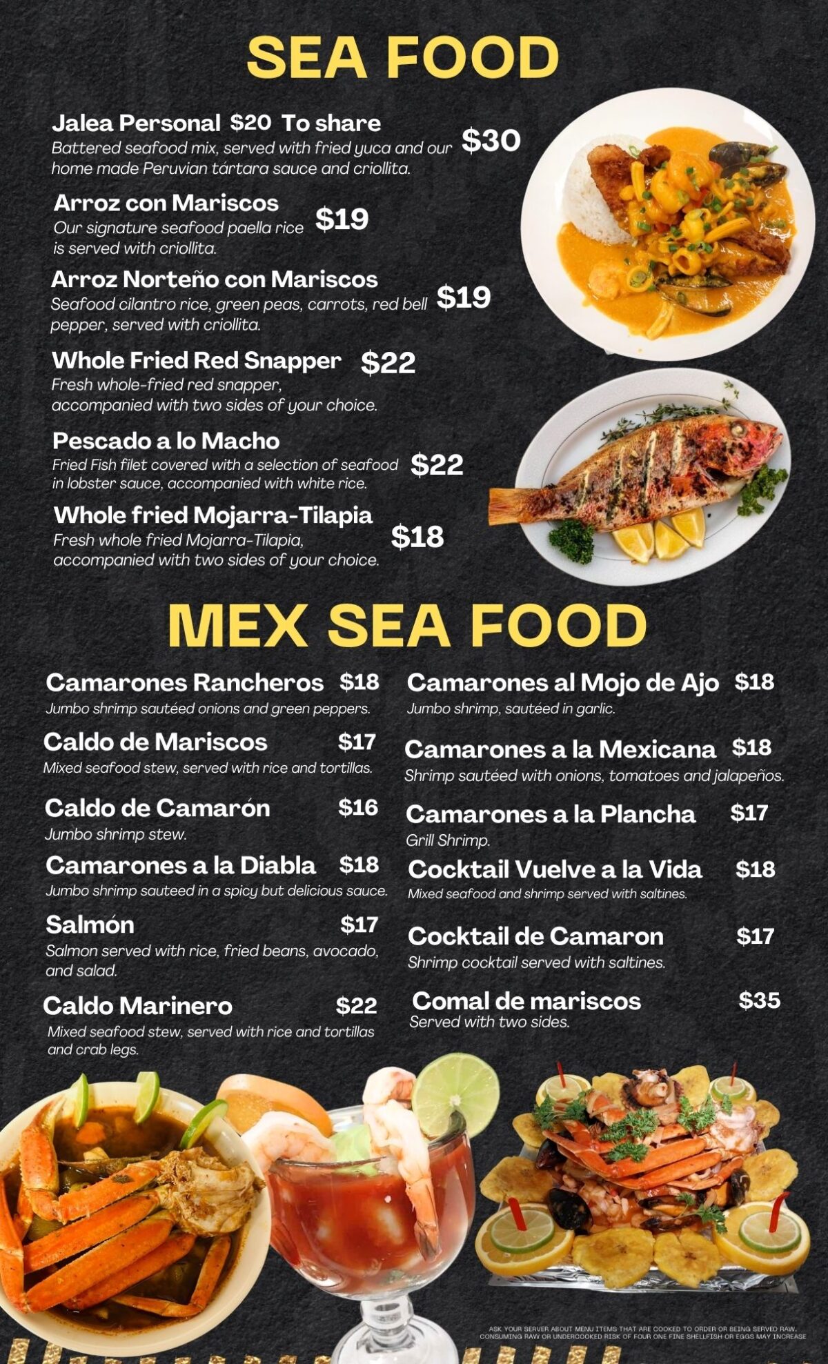 Nuestro Menú Nuestro Menú - RIO Peruvian & Mexican Cuisine