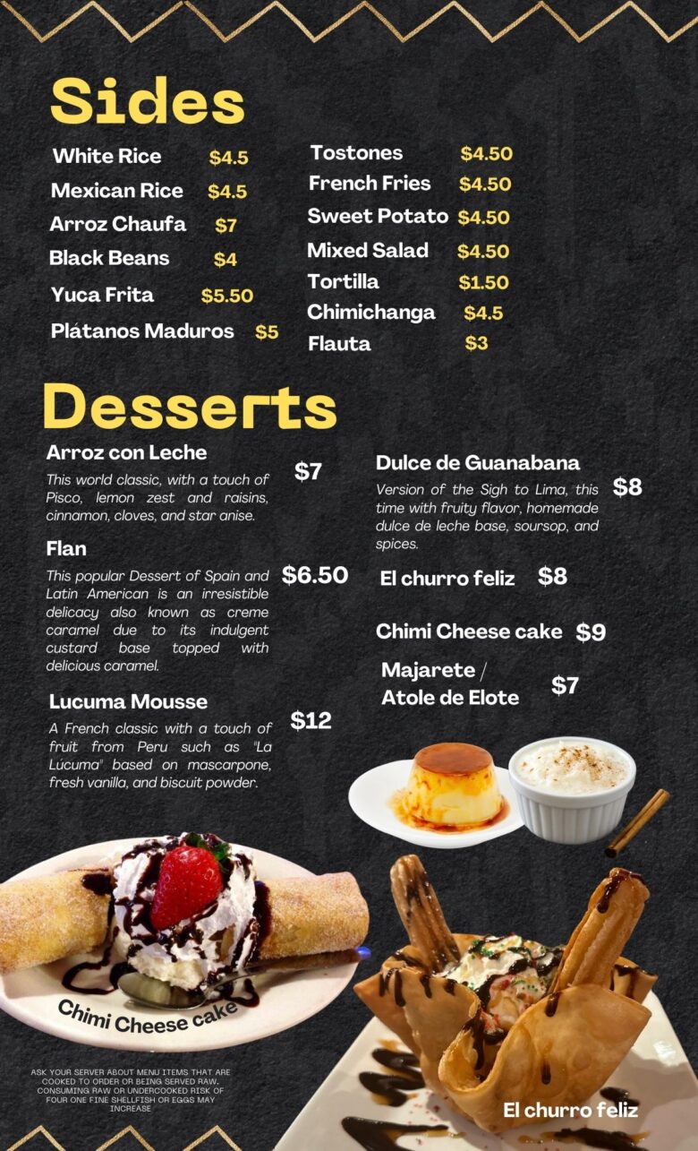 Nuestro Menú Nuestro Menú - RIO Peruvian & Mexican Cuisine
